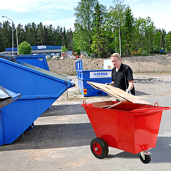 Steel Waste Trolley 400L | Equipment Warehouse Pty Ltd