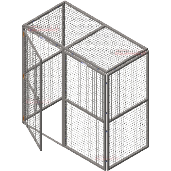 Wire Mesh Storage Cage Large No Back End Gate | Equipment Warehouse Pty Ltd